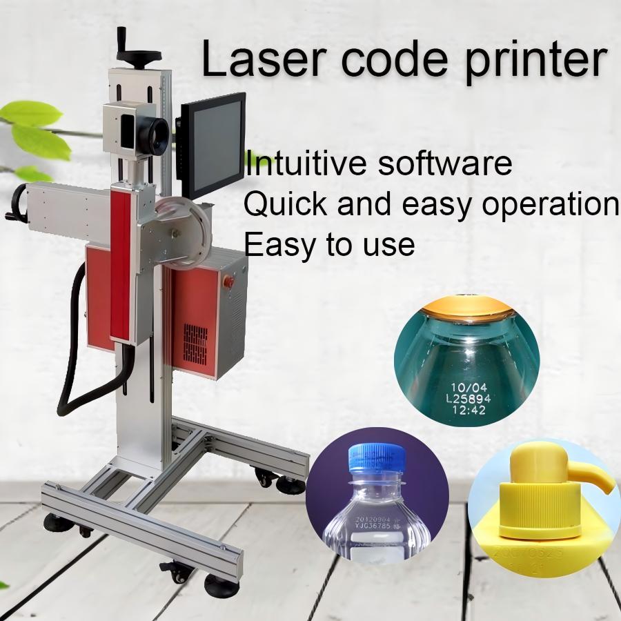 Date Laser Marking Machine Fully Automatic Production Date Laser Coding Equipment for Packaging ...