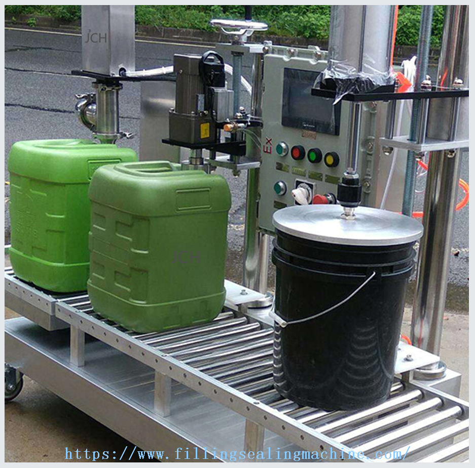 Paint and coating large barrel filling and capping machine ...